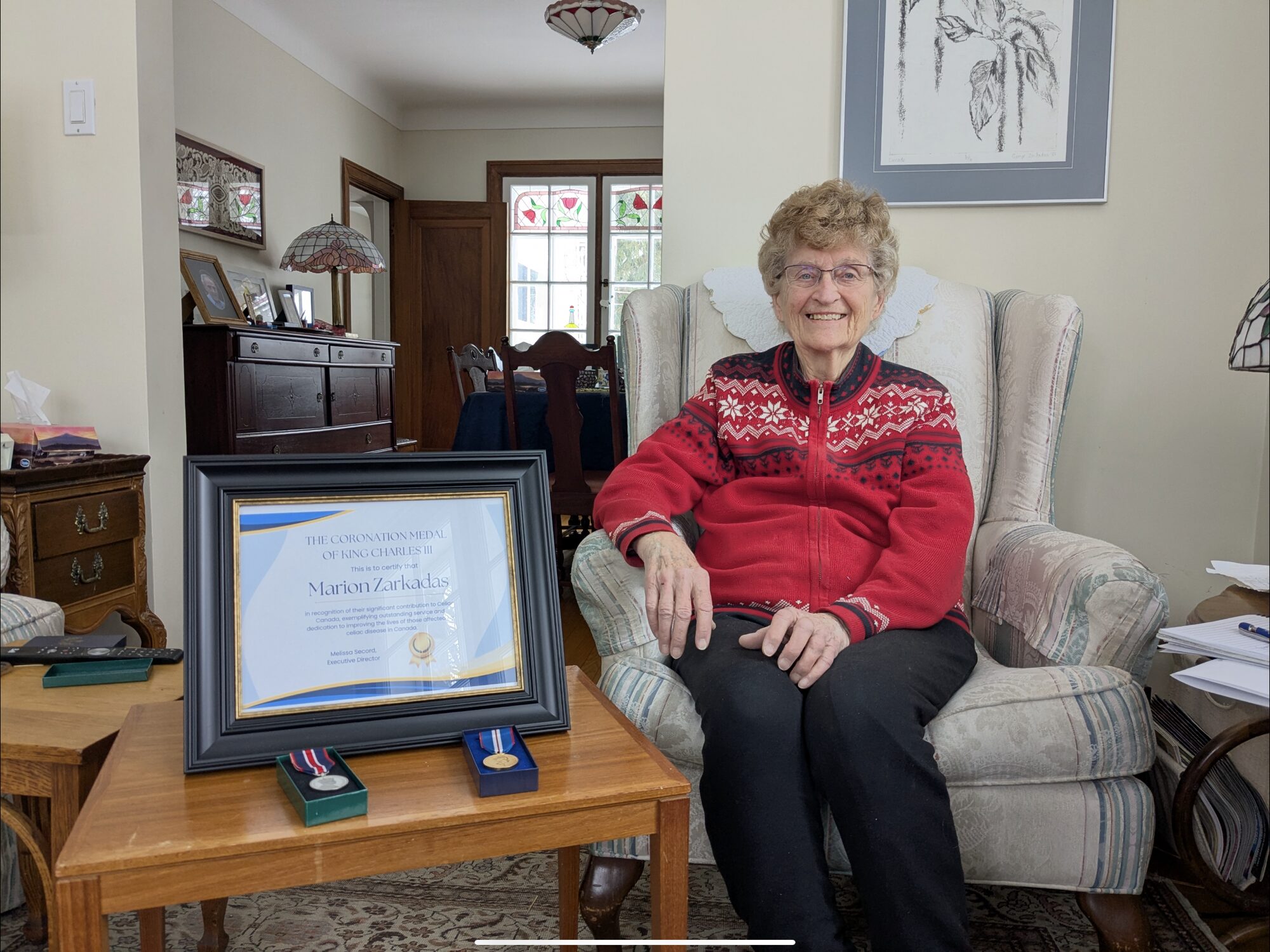 Island Park resident Marion Zarkadas receives King Charles III’s ...