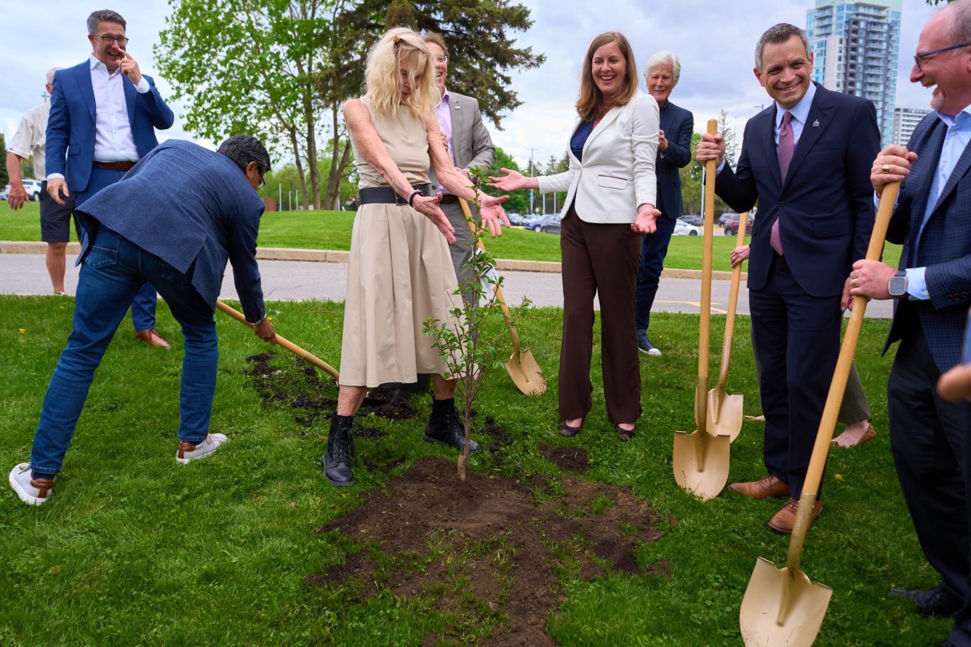 Ceremonial tree planting held at future Matthew Perry House site